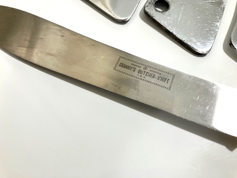 Vintage Kitchen Knife / Cleaver Blade Collection Lot: Cattaraugus ...