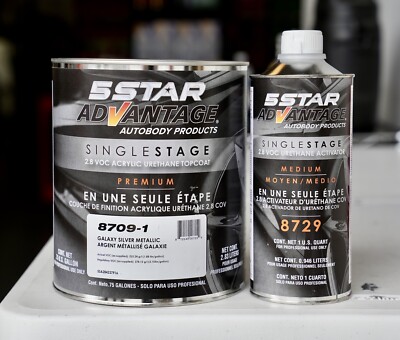 5 Star Advantage Galaxy Silver MET Single Stage Acrylic Urethane Auto ...