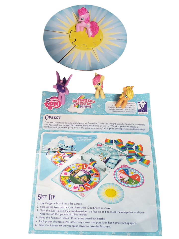 Vintage My Little Pony Rainbow Magic Board Game 2014 Complete Hasbro ...