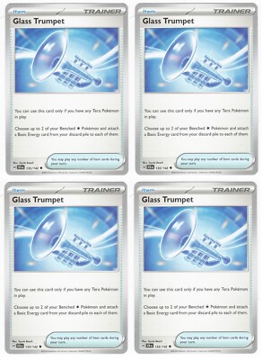Glass Trumpet 135/142 - Stellar Crown Trainer Card Set x4 - Playset | eBay