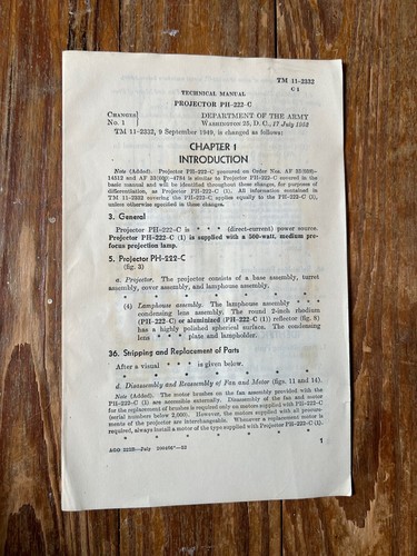 WWII TM 11-2613 C1 Voltohmmeter I-166 War Dept 1945 Vintage Change 1 | eBay