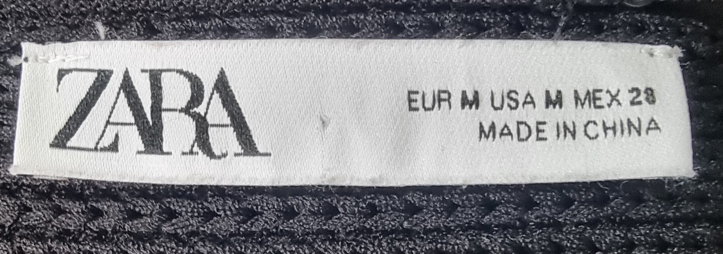 Zara Triangle Knit Top Tie Back Bralette in Black - Sleeveless Size ...