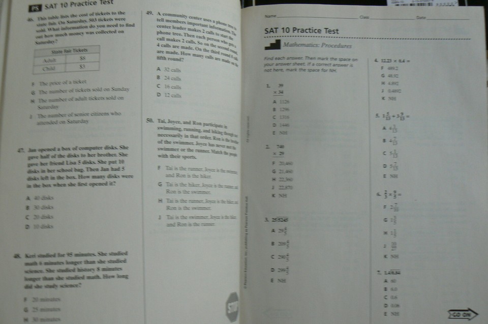 Prentice Hall Math Course 1, gr.7,5 pc.lot 2009 Student wkbk,TestExam ...