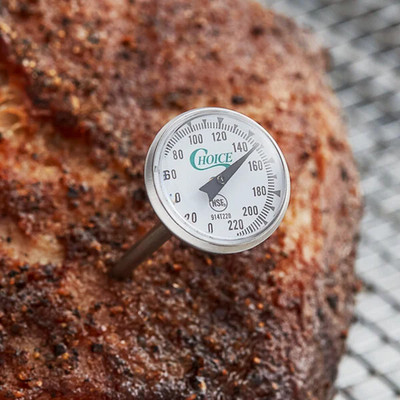 NSF Meat Thermometer 1" Dial 5" Probe (0-220 Deg F) Pocket Thermometer ...