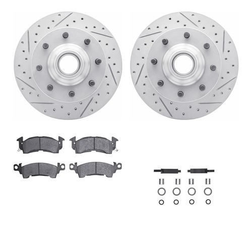 For Chevy R20 Suburban 87 Drilled & Slotted Front Brake Kit w Optimum ...