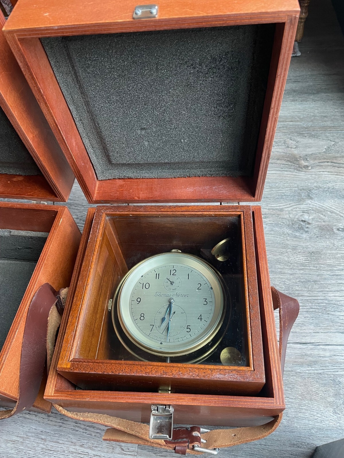 Set of two Thomas Mercer of St. Albans England Marine Chronometers with ...