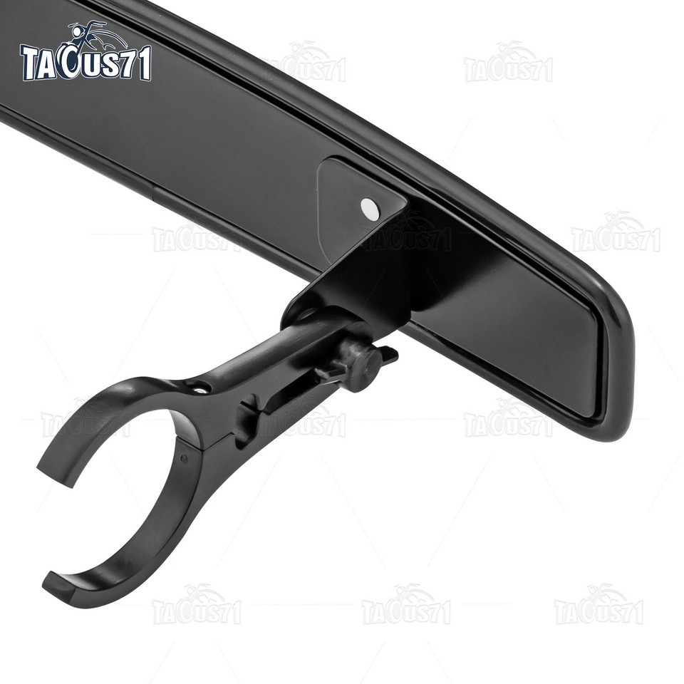 15" Wide Rear View Race Mirror Ultra Clear w/ 1.75" Clamp For Polaris ...
