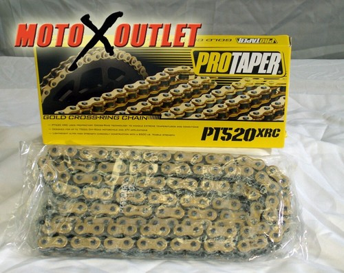 Pro Taper 520 XRC X Ring Chain 120 Link Protaper Gold O-Ring Dirt Bike ...