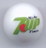 A 7 Up "Make 7 Up Yours" White Advertising Glass Marble | eBay