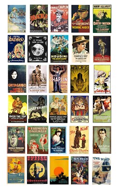 1/87 HO scale model silent movie theater posters | eBay