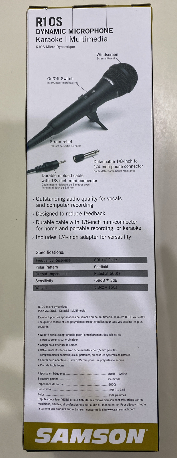 Samson R10S Dynamic Cable Consumer Microphone for sale online | eBay
