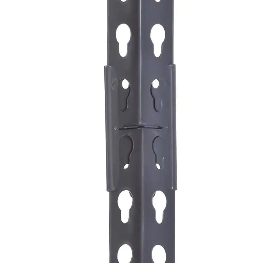 Steel Post Coupling Outer in Grey, 4 Couplers (4" H x 1.375" W x 1.375 ...