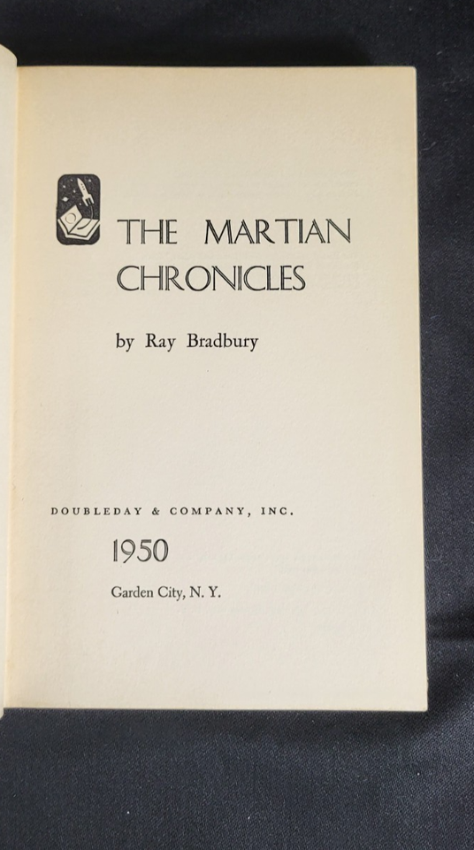 The Martian Chronicles by Ray Bradbury 1950 Doubleday 1st Edition 1st ...