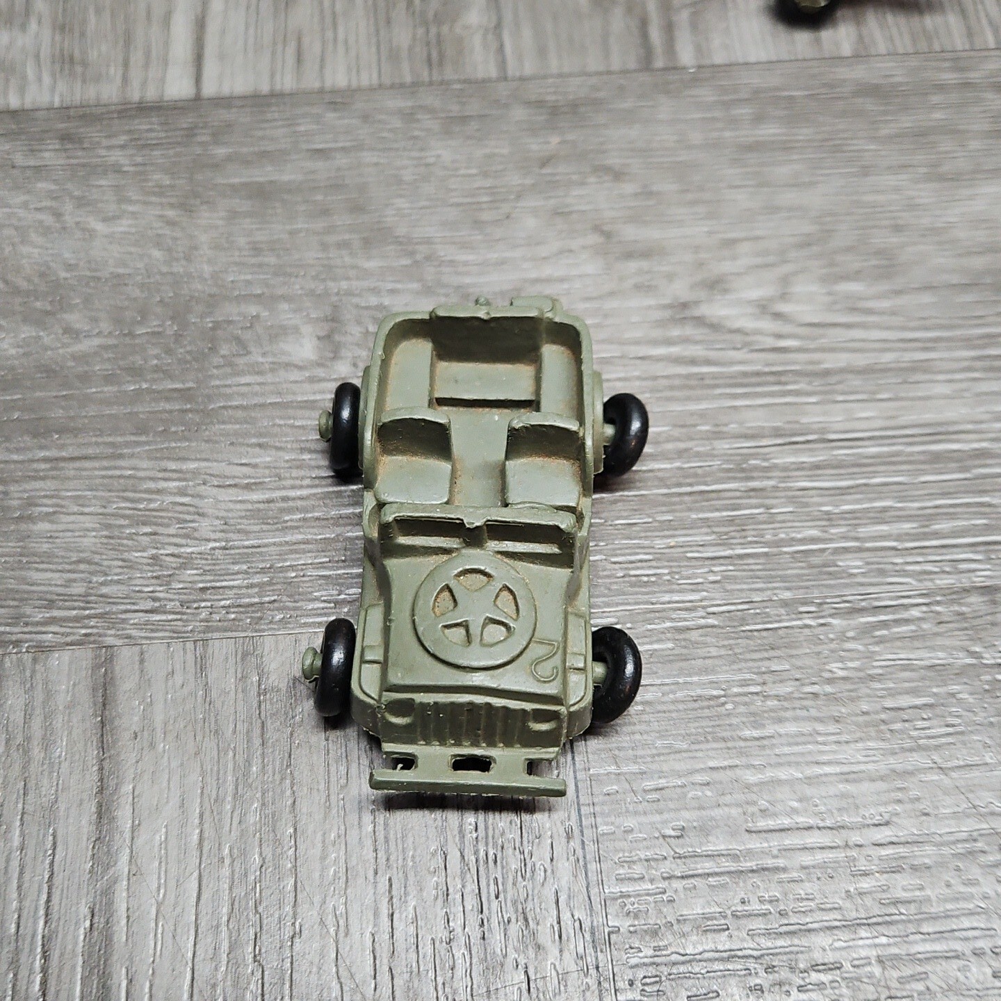 VINTAGE ORIGINAL LIDO TOY MILITARY ARMY JEEP PLASTIC 3" USA 1950's ...