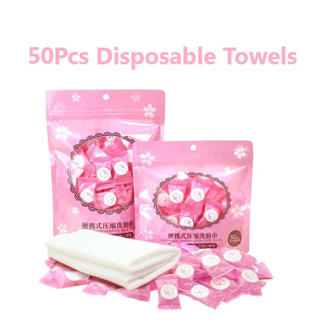100/50/10 Pcs Portable Magic Disposable Compressed Cotton Towel Travel ...