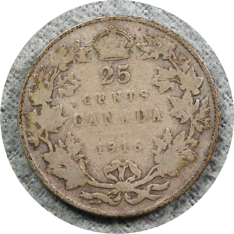 elf Canada 25 Cents 1916 George V World War I | eBay