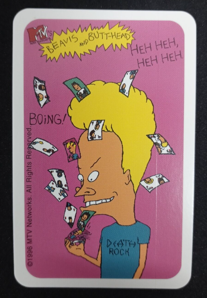 1996 MTV Beavis & Butthead Swap Playing Card Beavis 9 Hearts | eBay