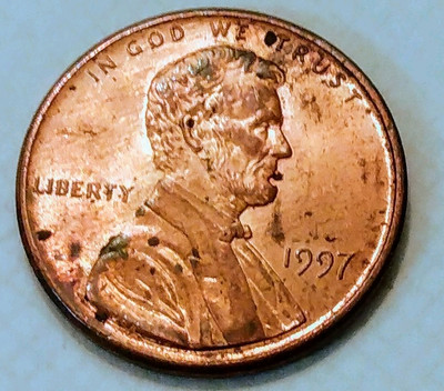 #136-1997 LINCOLN PENNY 2.5g NO MINT MARK - AM TOUCHING | eBay
