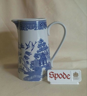 SPODE BLUE WILLOW Pitcher 8" Made In England | eBay