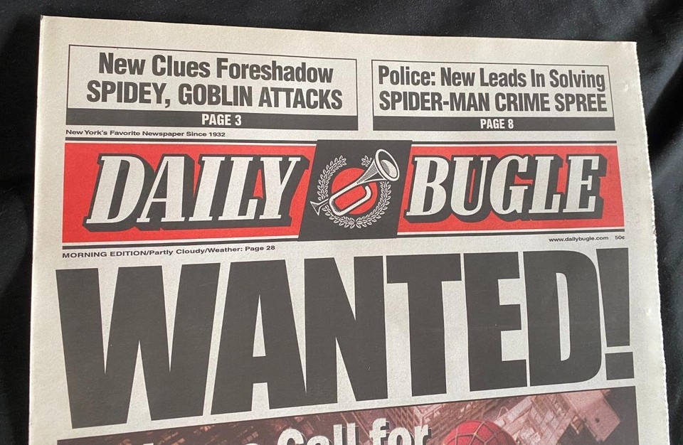 Marvel Spider-Man Movie Licensed Exact Prop Replica Daily Bugles Not ...