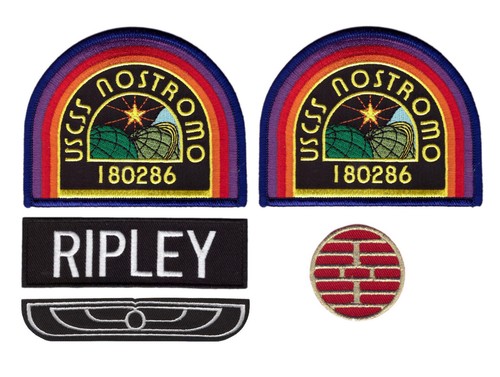 5 pcs Ripley Black Alien Movie Weyland Corp Nostromo Crew Wings Costume ...