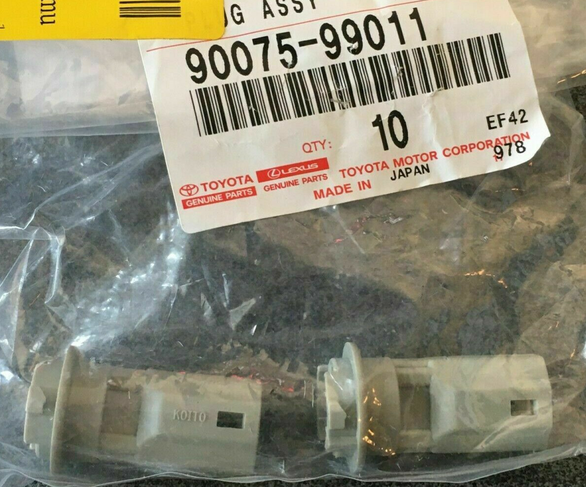 2 x Licence Number Plate Lamp Light Socket Connector Toyota Lexus 90075 ...