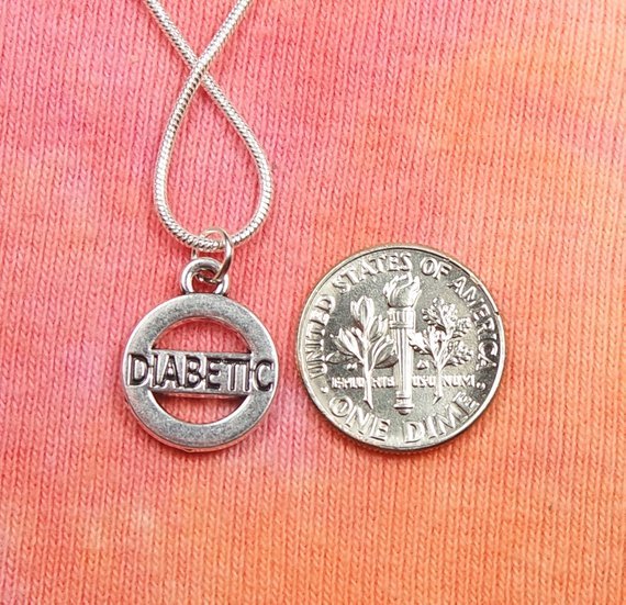 Diabetic Necklace, Glucose Reminder Medical Diabetes Alert Charm ...