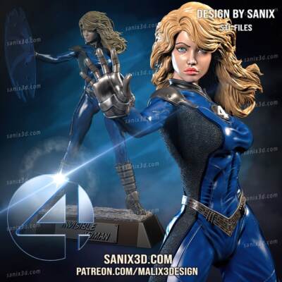 Invisible Woman Resin Sculpture Statue Model Kit Unpainted/Unassembled ...