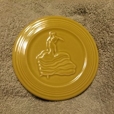 Fiestaware Dancing Lady Cookie Jar Fiesta Lemongrass Green No Box. for ...