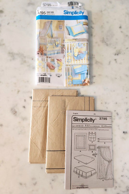 New UNCUT Simplicity 3795 Nursery Accessories Sewing Pattern crib ...