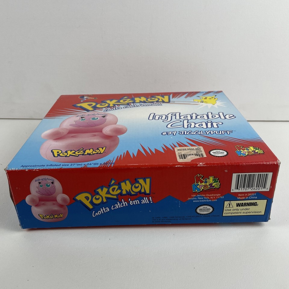 🔥Pokemon Inflatable Chair #39 JigglyPuff VTG 1999 Nintendo BRAND NEW ...