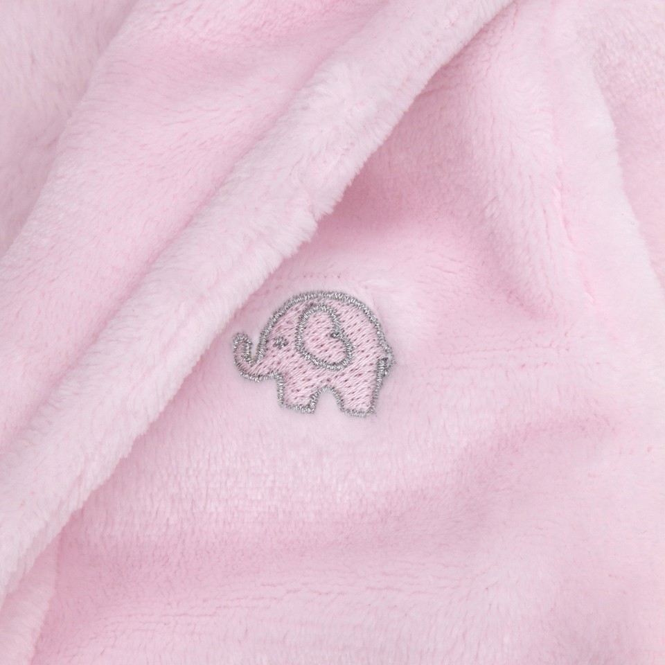 Baby Girls Robe Pink Hooded Dressing Gown Cute Soft Fleece Nightwear ...