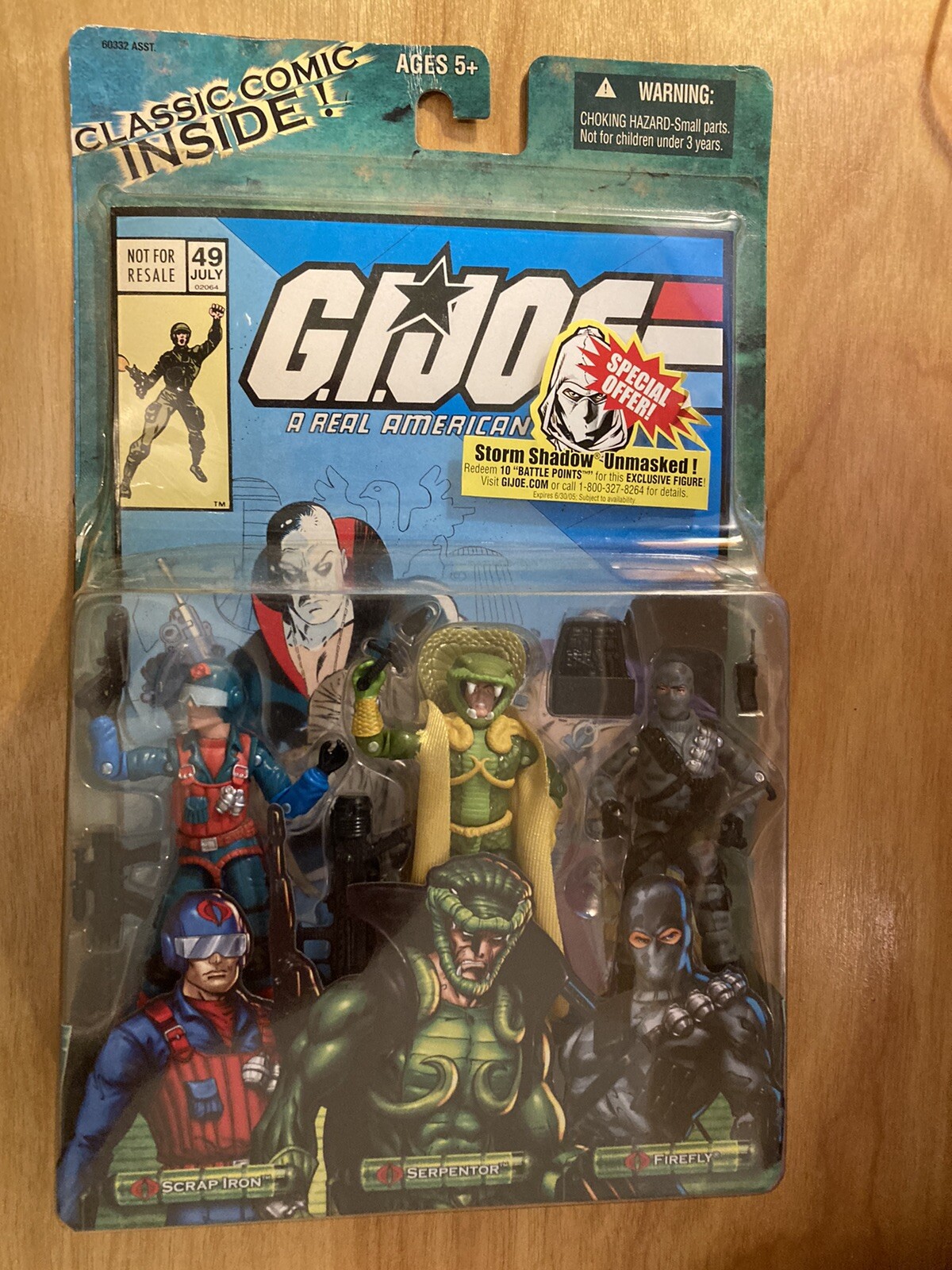 G.I. Joe Cobra comic 3 pack Scrap Iron Serpentor Firefly valor vs venom ...