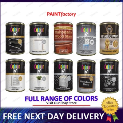 Tin Paint Matt Gloss Metallic Metal Wood Indoor Outdoor Fast Dry 300ml ...