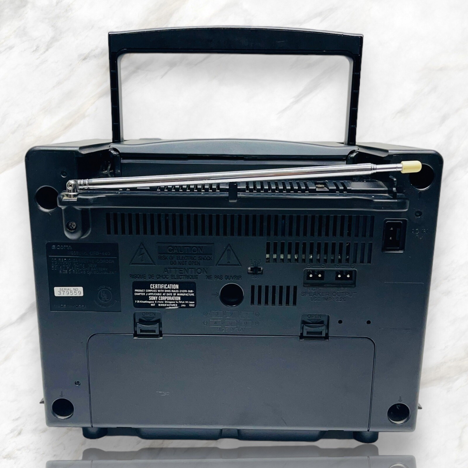 Sony CFD-440 CD Radio Cassette Tape Player Recorder Mega Bass Boombox ...