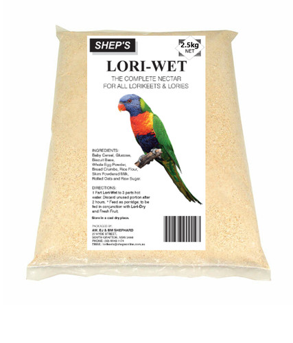 Sheps Lorikeet Lori-Wet Nectar Diets Food Lories Pet Birds Lorikeets ...