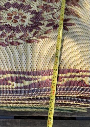 Reversible Woven Floral Outdoor Mat from Fiji | eBay