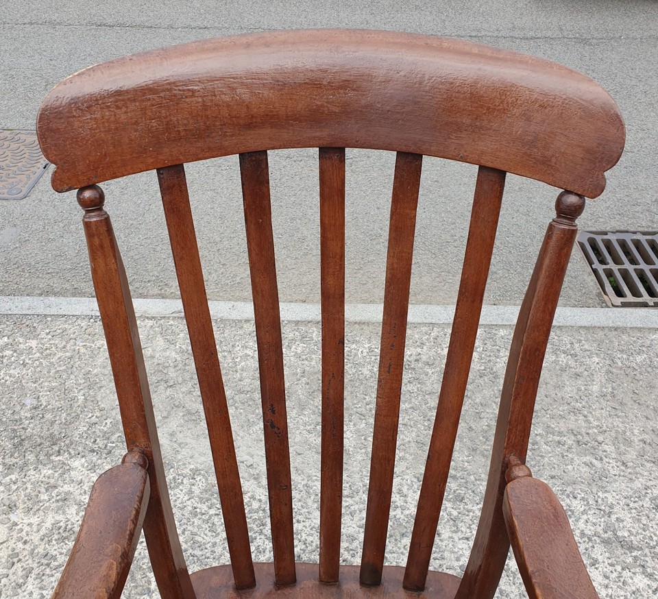 ANTIQUE GRANDFATHER FARMHOUSE CHAIR DELIVERY AVAILABLE | eBay UK