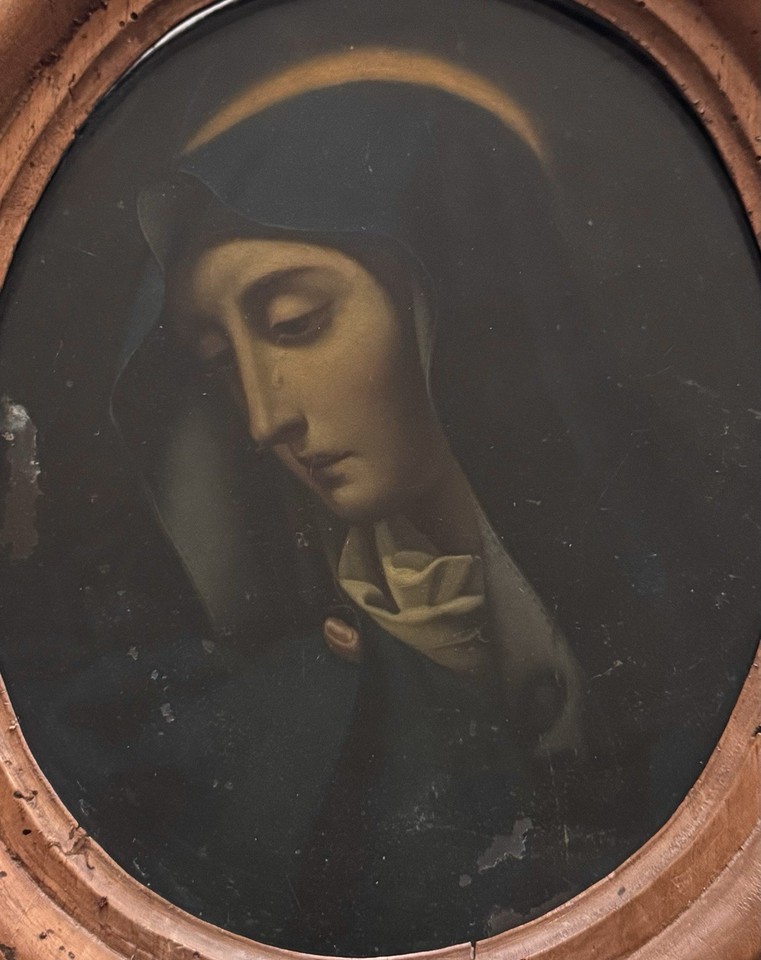 Maria E Gesù Pittura Su Rame Circa 1850 | eBay