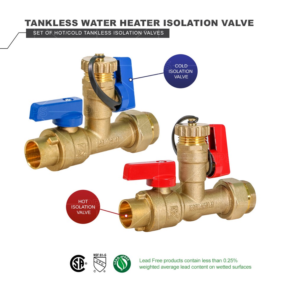 Midline Valve Hot and Cold Isolation Valves, Brass, SWT | eBay