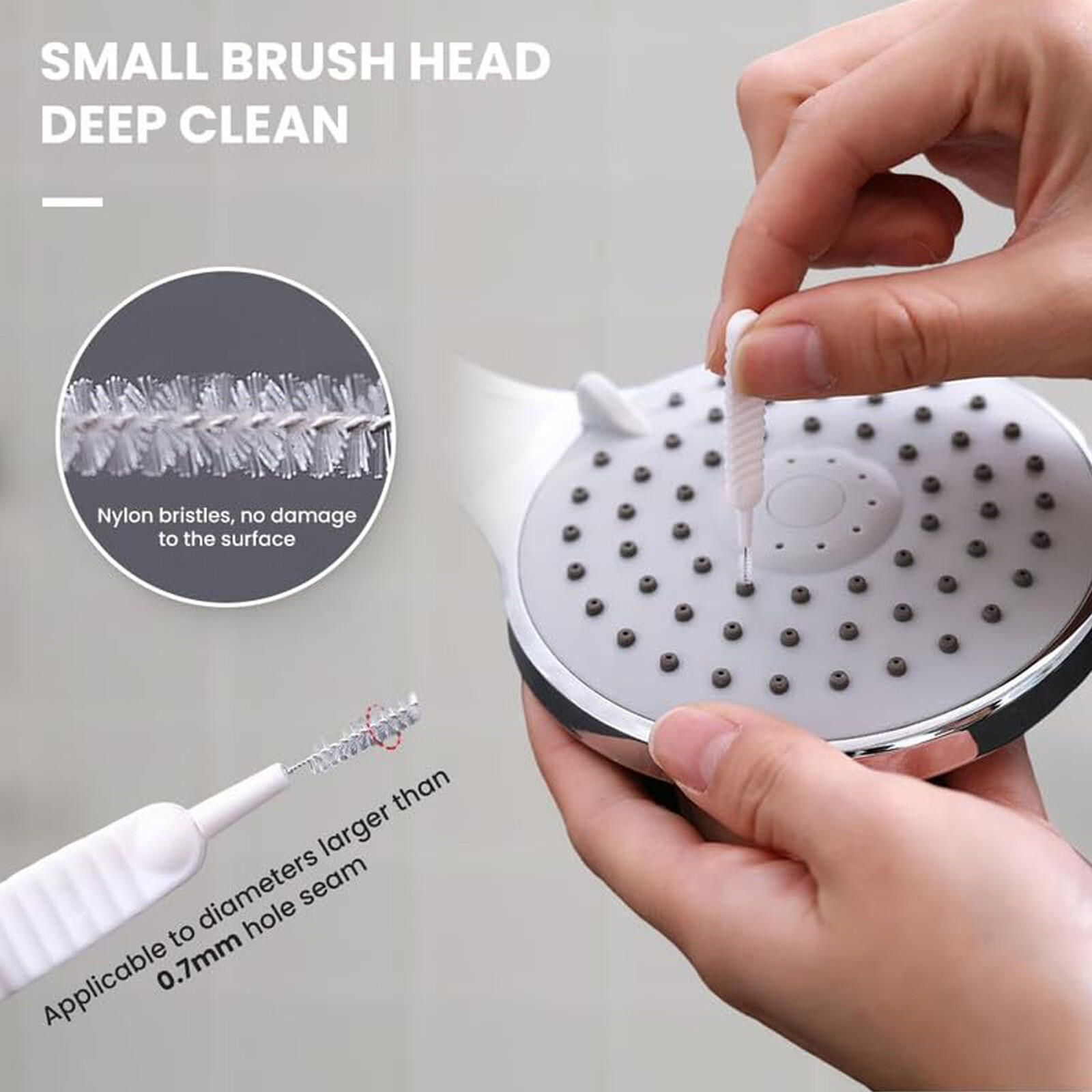 10pcs/set GapHole Anti-clogging Cleaning Brush Shower Head Holes ...