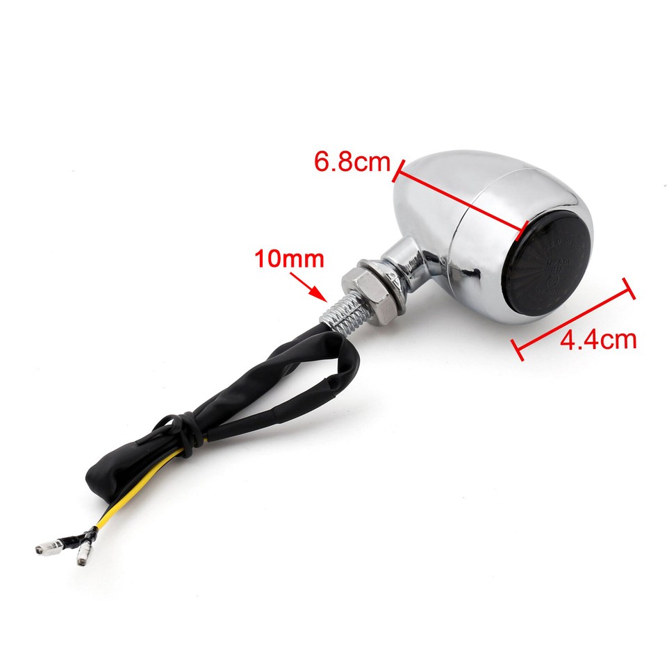 Motorcycle Bullet Turn Signals Indicators Fits Chopper Cafe Racer ...