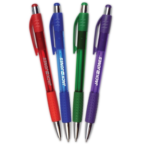 500 Custom Printed Translucent Barrel Pens, Bulk Promotional Products ...