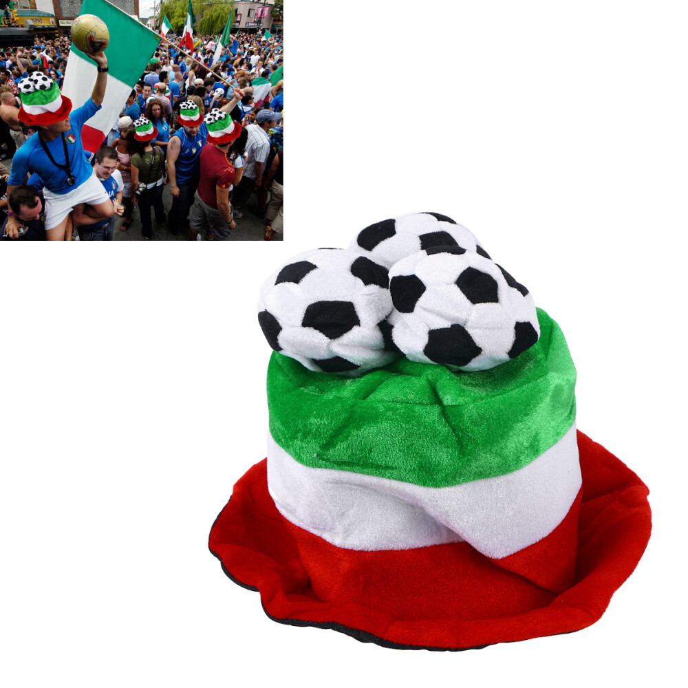 2 Count Fußball-Partyhut Plüsch-Fußballmütze Plüschmütze Bunt Lustig ...