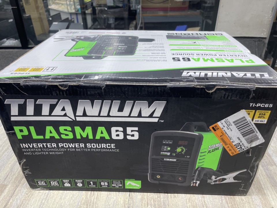 TITANIUM plasma 65 Amp cutter ti-pc65 58895 inverter power source ...