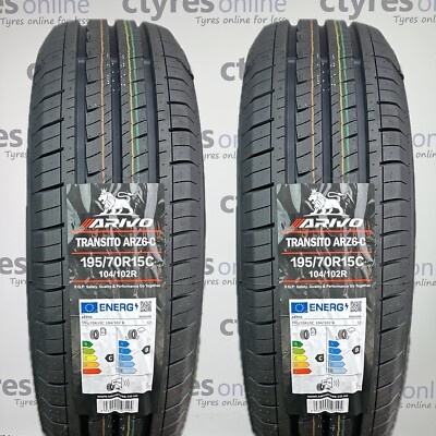 2X New 195 70 15 195/70R15C VAN TYRES 104/102R ARIVO VAN *C/B RATED* (2 ...