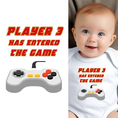 Baby Bodysuit - Player 3 Has Entered The Game Video Game Baby Clothes ...