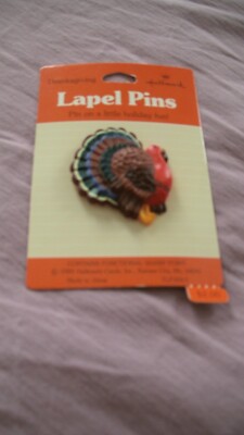 Vintage Holiday Hallmark Thanksgiving Turkey Lapel Pin, 1985 | eBay