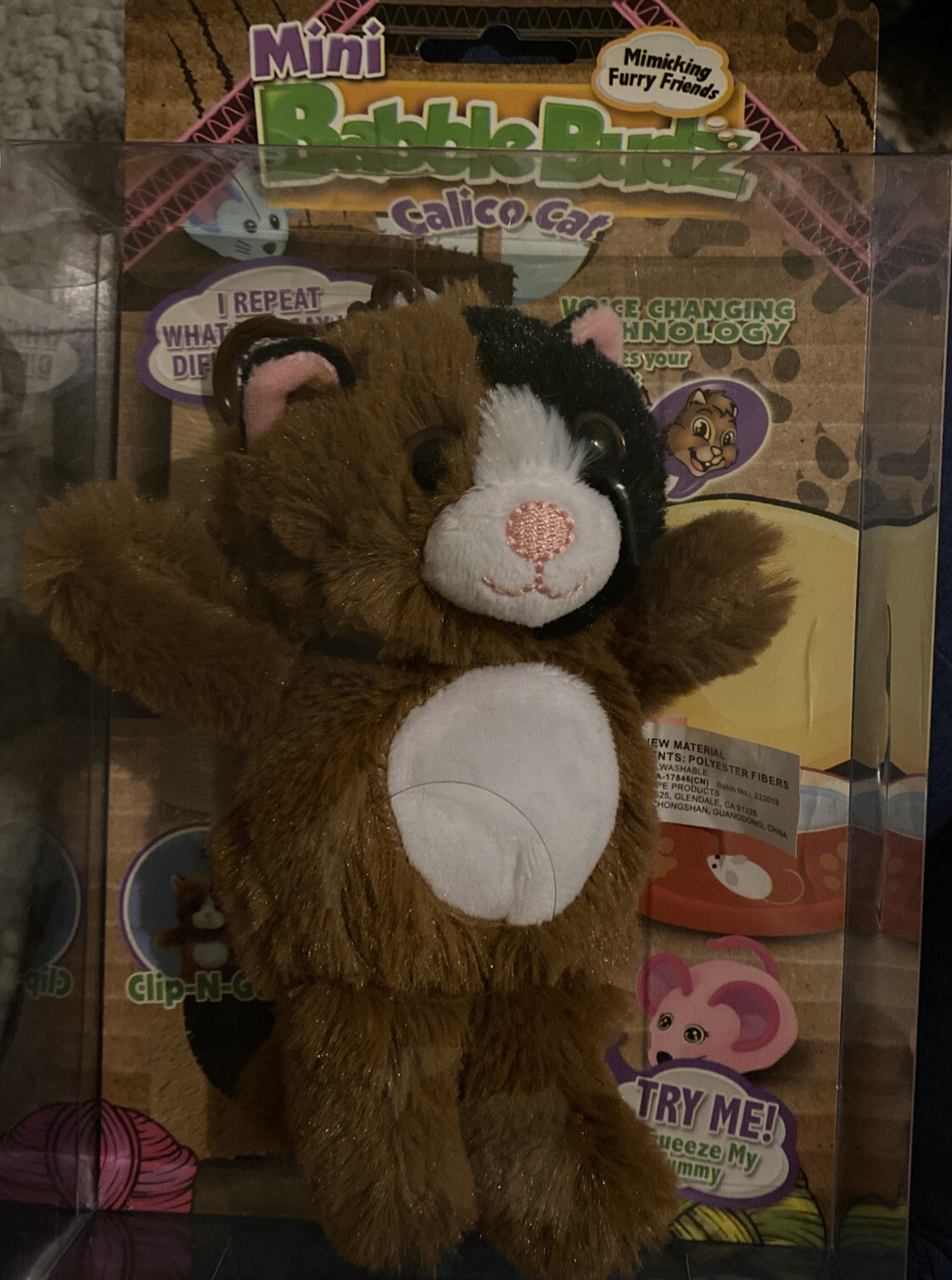 Mindscope+Mini+Babble+Budz+Mimicking+Calico+Cat+Plush+withVoice+Filer ...