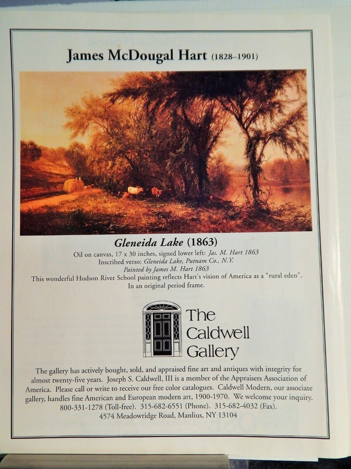ABBOTT F GRAVES / JAMES M HART ART PIECES VTG ORIG 1995 ADVERTISEMENT ...